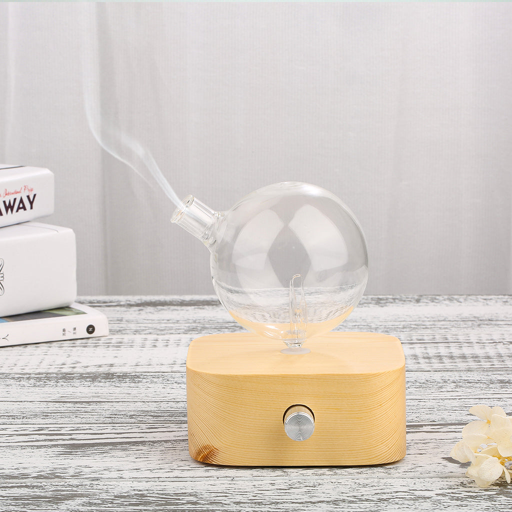 "Geo Series" Square Oil Diffuser, Waterless Aroma Diffuser, Solid Wood ...